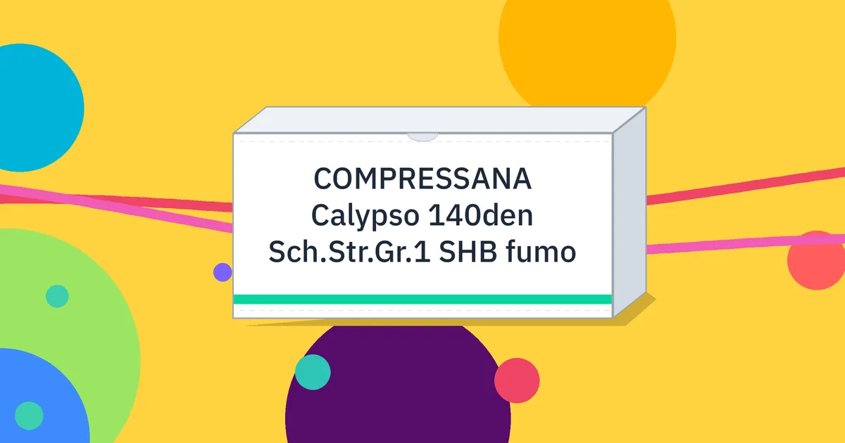 Symbolbild: Packung mit der Aufschrift COMPRESSANA Calypso 140den Sch.Str.Gr.1 SHB fumo (PZN 09077027) – Verfügbarkeit und Bezug in Apotheken in Frankfurt am Main