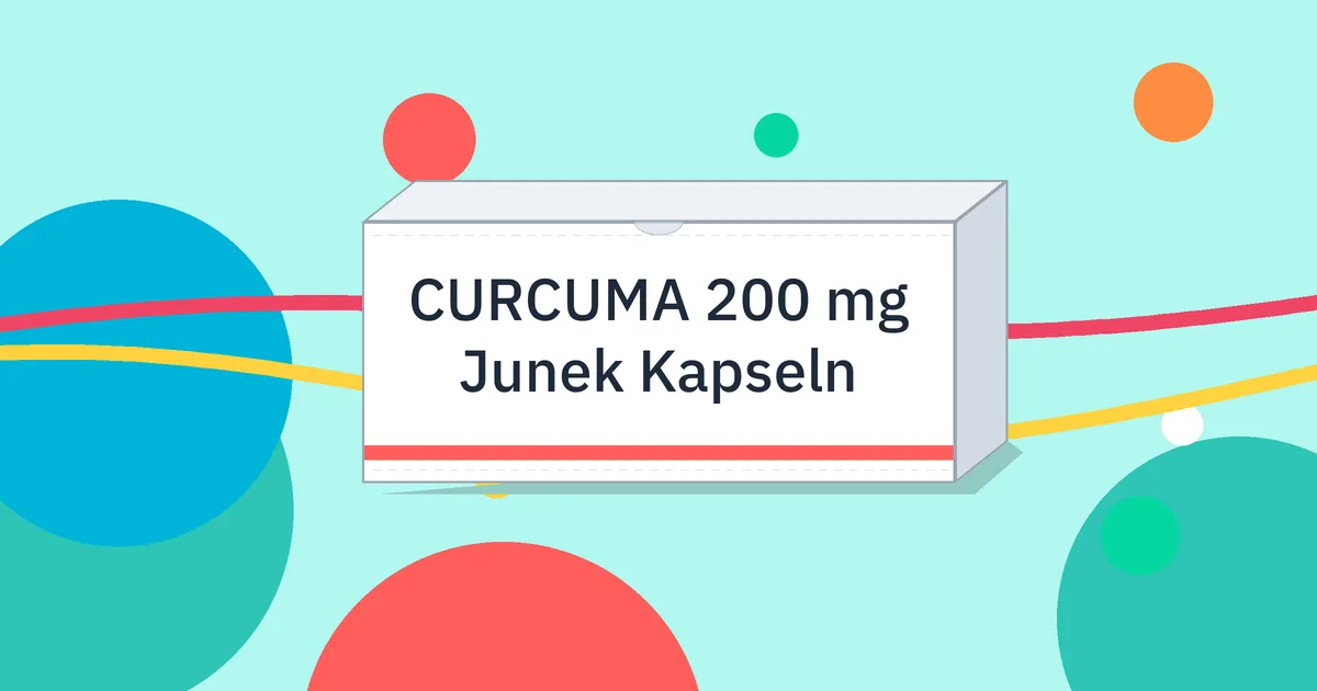 Symbolbild: Packung mit der Aufschrift CURCUMA 200 mg Junek Kapseln (PZN 10053285) – Verfügbarkeit und Bezug in Apotheken in Frankfurt am Main