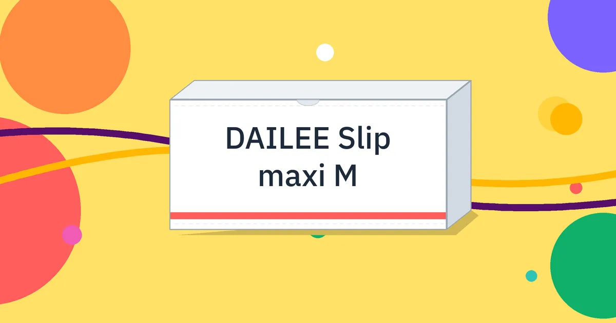 Symbolbild: Packung mit der Aufschrift DAILEE Slip maxi M (PZN 12901719) – Verfügbarkeit und Bezug in Apotheken in Frankfurt am Main