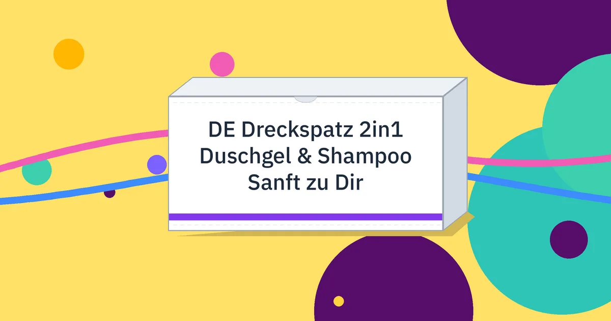 Symbolbild: Packung mit der Aufschrift DE Dreckspatz 2in1 Duschgel & Shampoo Sanft zu Dir (PZN 19495079) – Verfügbarkeit und Bezug in Apotheken in Frankfurt am Main