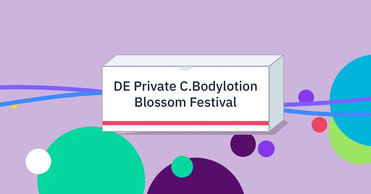 Symbolbild: Packung mit der Aufschrift DE Private C.Bodylotion Blossom Festival (PZN 19497776) – Verfügbarkeit und Bezug in Apotheken in Frankfurt am Main