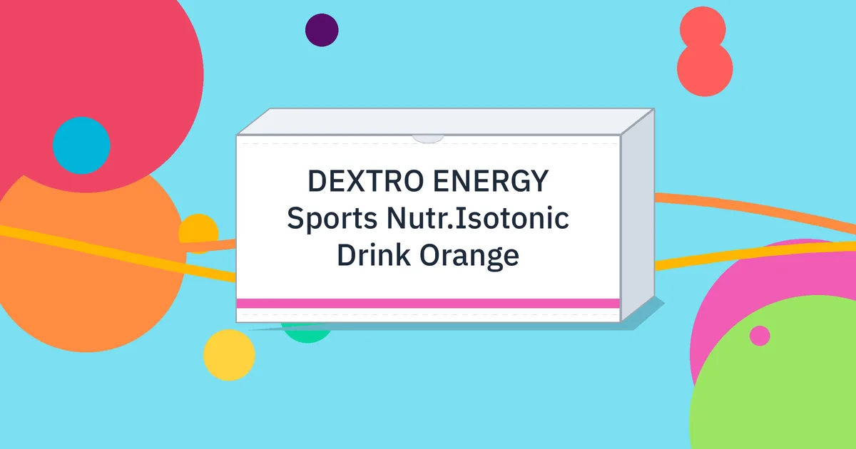 Symbolbild: Packung mit der Aufschrift DEXTRO ENERGY Sports Nutr.Isotonic Drink Orange (PZN 07796657) – Verfügbarkeit und Bezug in Apotheken in Frankfurt am Main