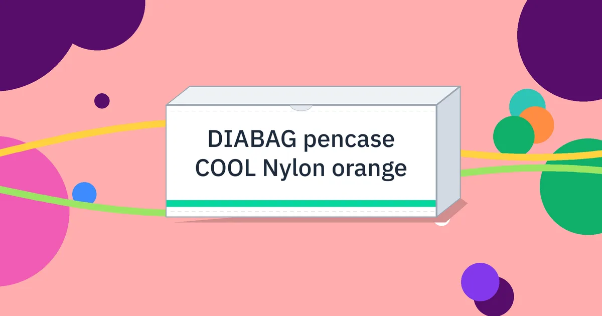 Symbolbild: Packung mit der Aufschrift DIABAG pencase COOL Nylon orange (PZN 12408717) – Verfügbarkeit und Bezug in Apotheken in Frankfurt am Main