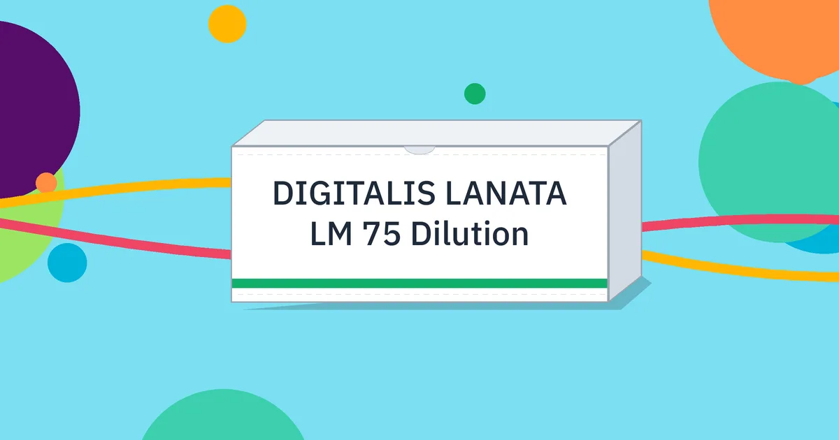 Symbolbild: Packung mit der Aufschrift DIGITALIS LANATA LM 75 Dilution (PZN 12842046) – Verfügbarkeit und Bezug in Apotheken in Frankfurt am Main