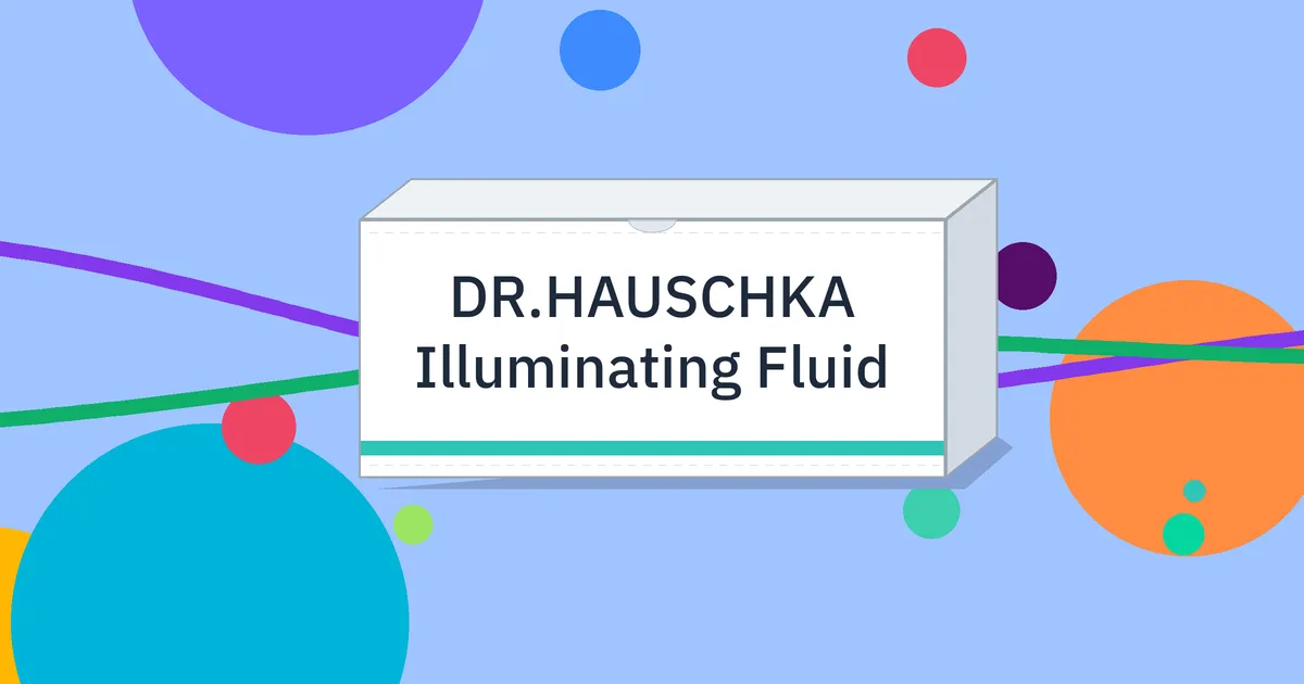 Symbolbild: Packung mit der Aufschrift DR.HAUSCHKA Illuminating Fluid (PZN 18167574) – Verfügbarkeit und Bezug in Apotheken in Frankfurt am Main