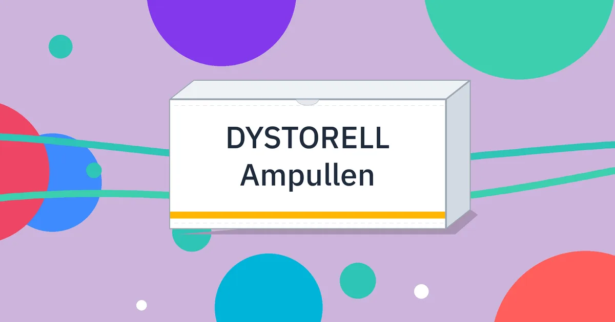 Symbolbild: Packung mit der Aufschrift DYSTORELL Ampullen (PZN 14240914) – Verfügbarkeit und Bezug in Apotheken in Frankfurt am Main