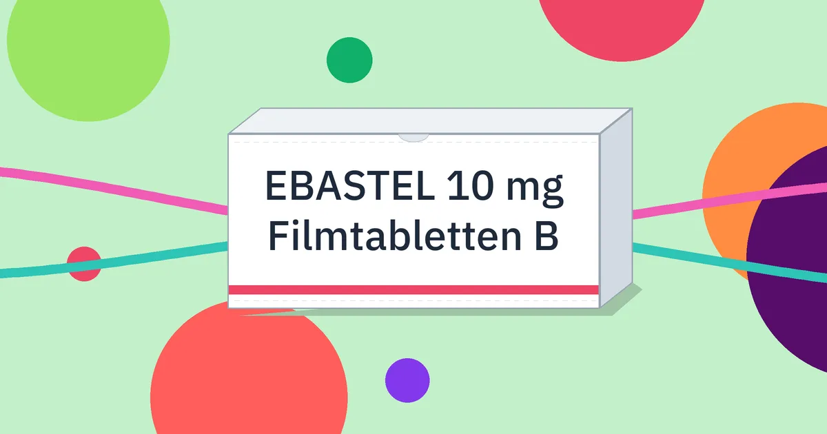 Symbolbild: Packung mit der Aufschrift EBASTEL 10 mg Filmtabletten B (PZN 09284186) – Verfügbarkeit und Bezug in Apotheken in Frankfurt am Main