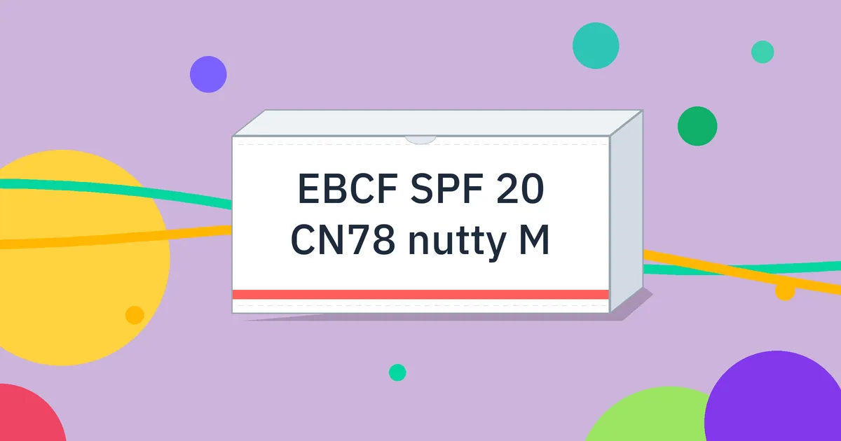 Symbolbild: Packung mit der Aufschrift EBCF SPF 20 CN78 nutty M (PZN 18895138) – Verfügbarkeit und Bezug in Apotheken in Frankfurt am Main