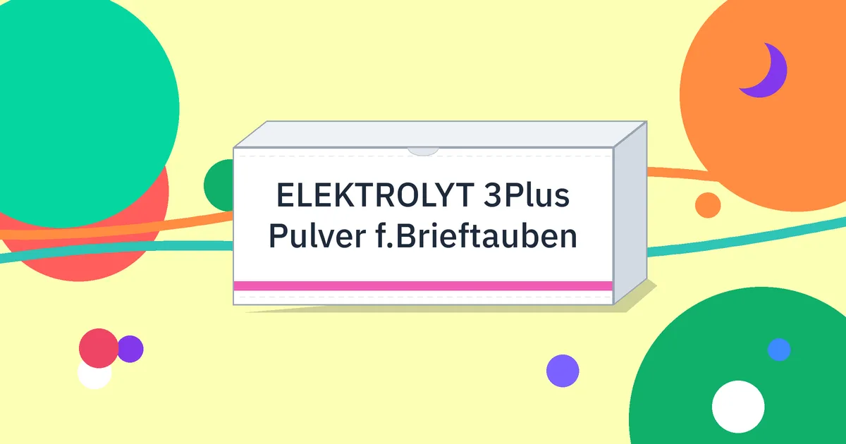 Symbolbild: Packung mit der Aufschrift ELEKTROLYT 3Plus Pulver f.Brieftauben (PZN 00111515) – Verfügbarkeit und Bezug in Apotheken in Frankfurt am Main