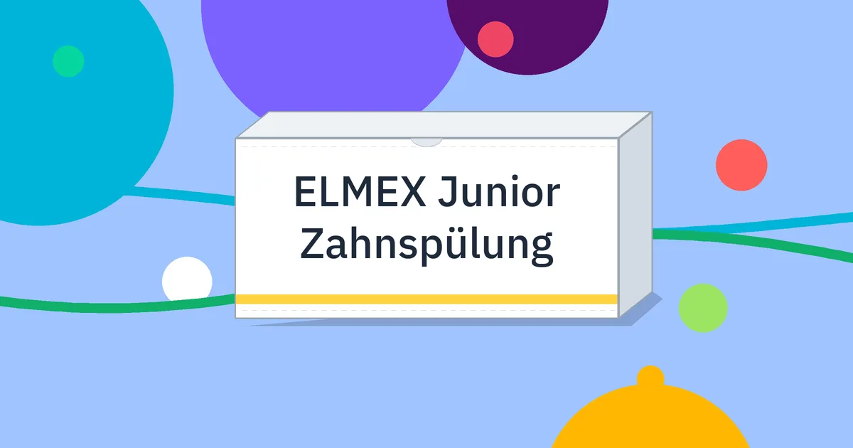 Symbolbild: Packung mit der Aufschrift ELMEX Junior Zahnspülung (PZN 07040008) – Verfügbarkeit und Bezug in Apotheken in Frankfurt am Main