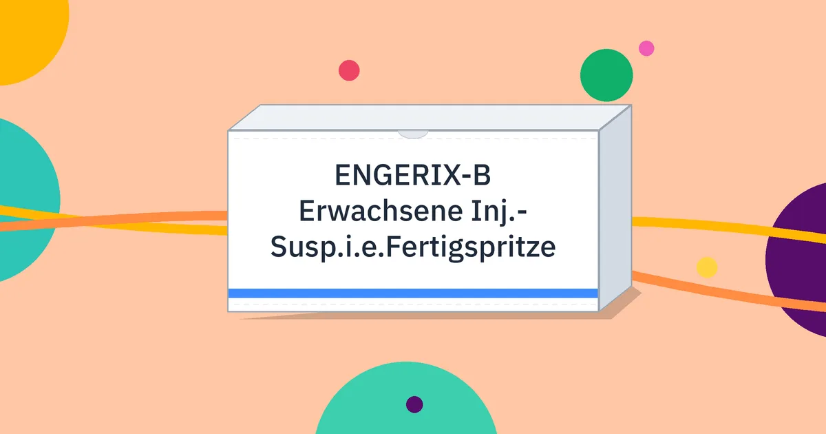 Symbolbild: Packung mit der Aufschrift ENGERIX-B Erwachsene Inj.-Susp.i.e.Fertigspritze (PZN 00667632) – Verfügbarkeit und Bezug in Apotheken in Frankfurt am Main