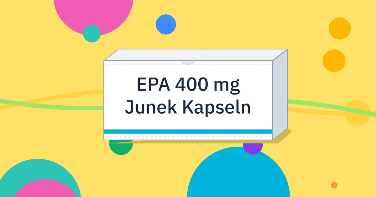 Symbolbild: Packung mit der Aufschrift EPA 400 mg Junek Kapseln (PZN 11189791) – Verfügbarkeit und Bezug in Apotheken in Frankfurt am Main