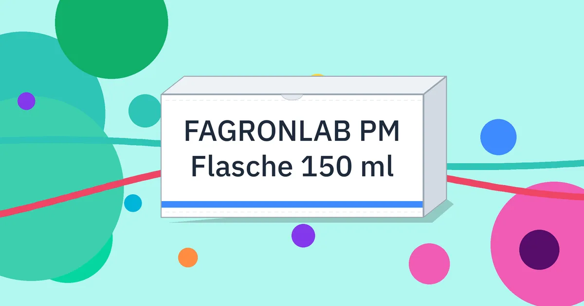 Symbolbild: Packung mit der Aufschrift FAGRONLAB PM Flasche 150 ml (PZN 19404378) – Verfügbarkeit und Bezug in Apotheken in Frankfurt am Main