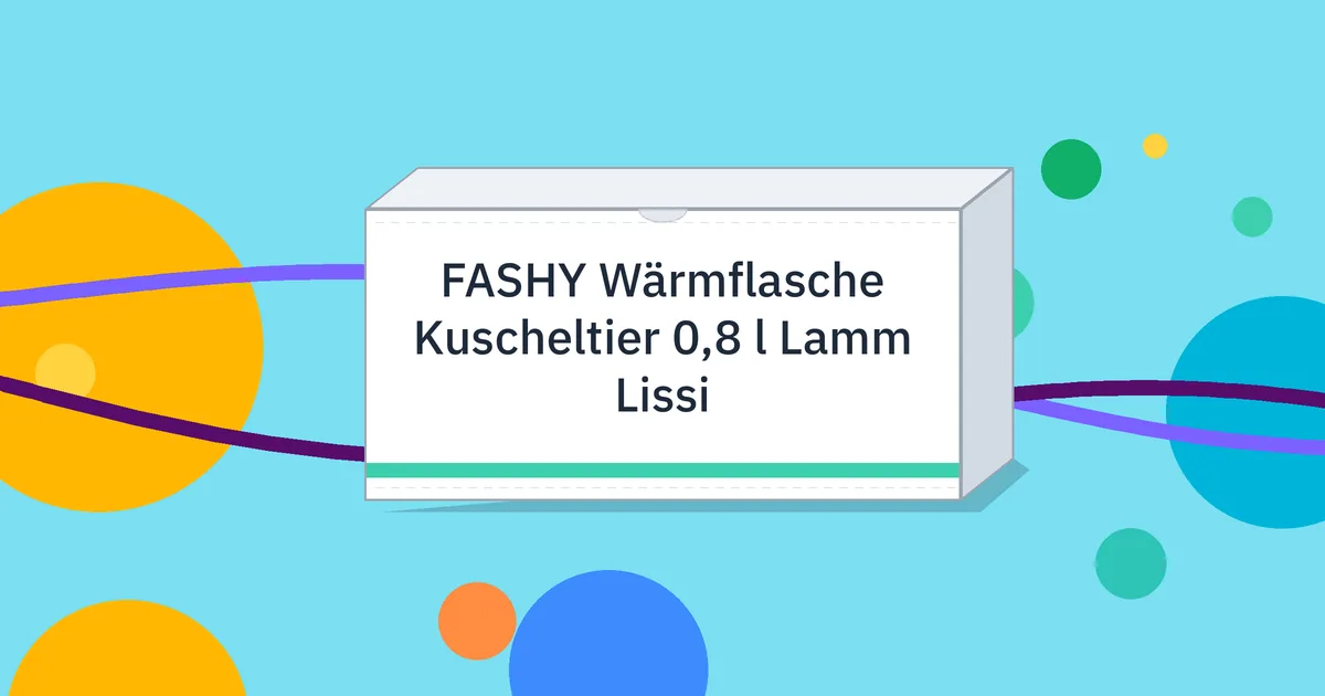 Symbolbild: Packung mit der Aufschrift FASHY Wärmflasche Kuscheltier 0,8 l Lamm Lissi (PZN 16579338) – Verfügbarkeit und Bezug in Apotheken in Frankfurt am Main