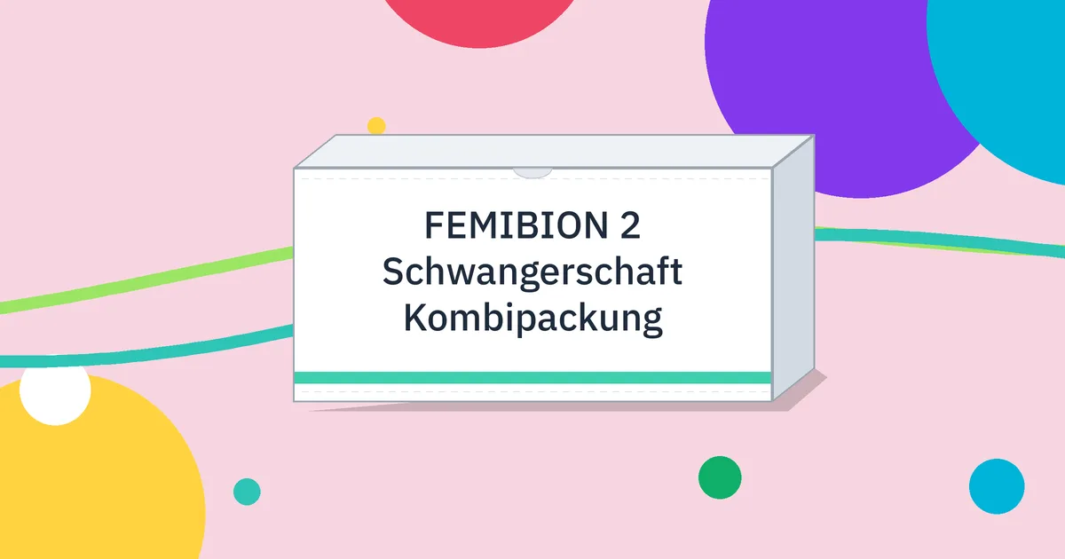Symbolbild: Packung mit der Aufschrift FEMIBION 2 Schwangerschaft Kombipackung (PZN 16329742) – Verfügbarkeit und Bezug in Apotheken in Frankfurt am Main