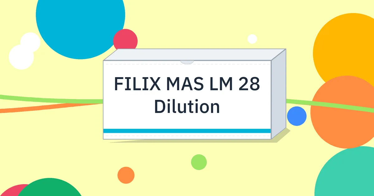 Symbolbild: Packung mit der Aufschrift FILIX MAS LM 28 Dilution (PZN 13488983) – Verfügbarkeit und Bezug in Apotheken in Frankfurt am Main
