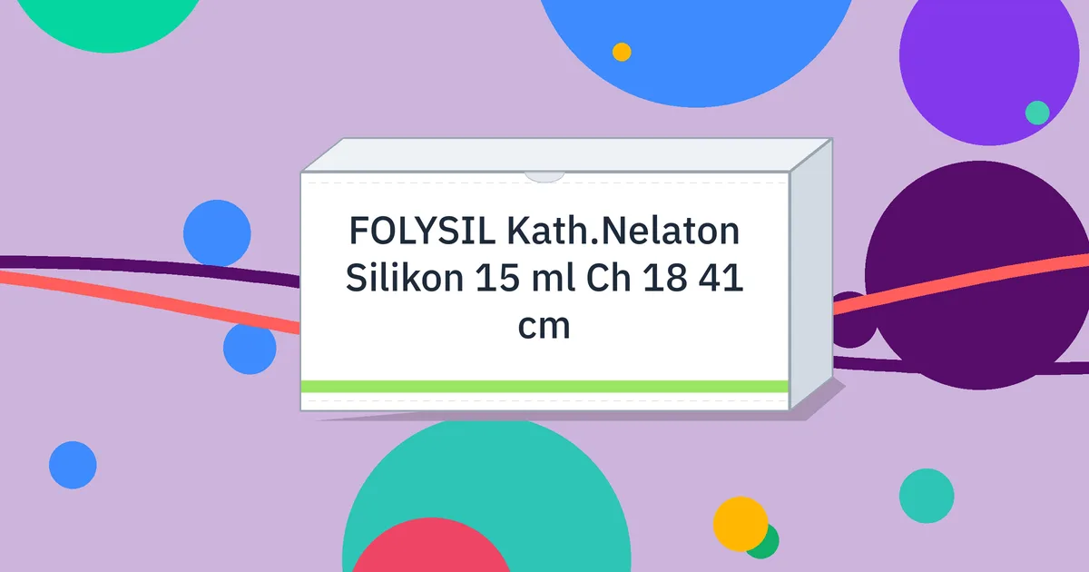 Symbolbild: Packung mit der Aufschrift FOLYSIL Kath.Nelaton Silikon 15 ml Ch 18 41 cm (PZN 18188518) – Verfügbarkeit und Bezug in Apotheken in Frankfurt am Main