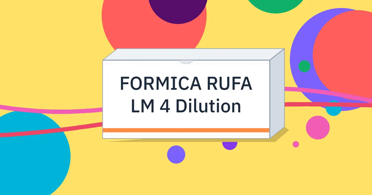 Symbolbild: Packung mit der Aufschrift FORMICA RUFA LM 4 Dilution (PZN 12873928) – Verfügbarkeit und Bezug in Apotheken in Frankfurt am Main