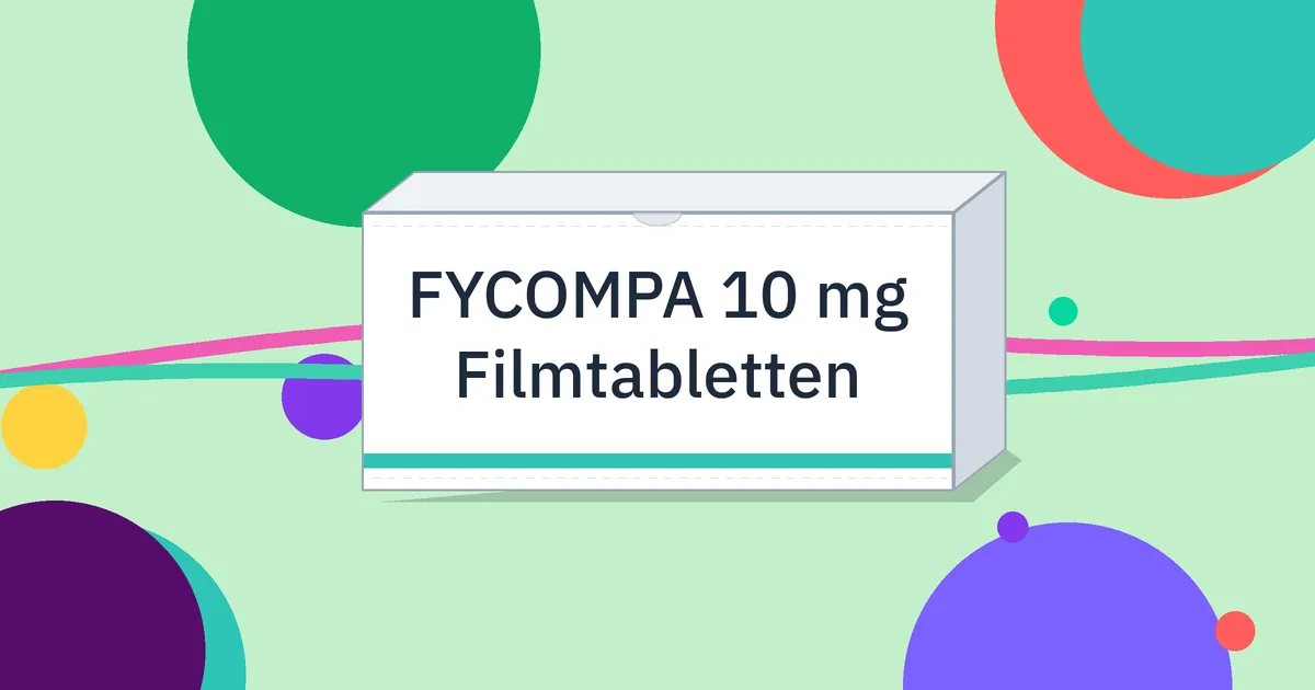 Symbolbild: Packung mit der Aufschrift FYCOMPA 10 mg Filmtabletten (PZN 10709691) – Verfügbarkeit und Bezug in Apotheken in Frankfurt am Main