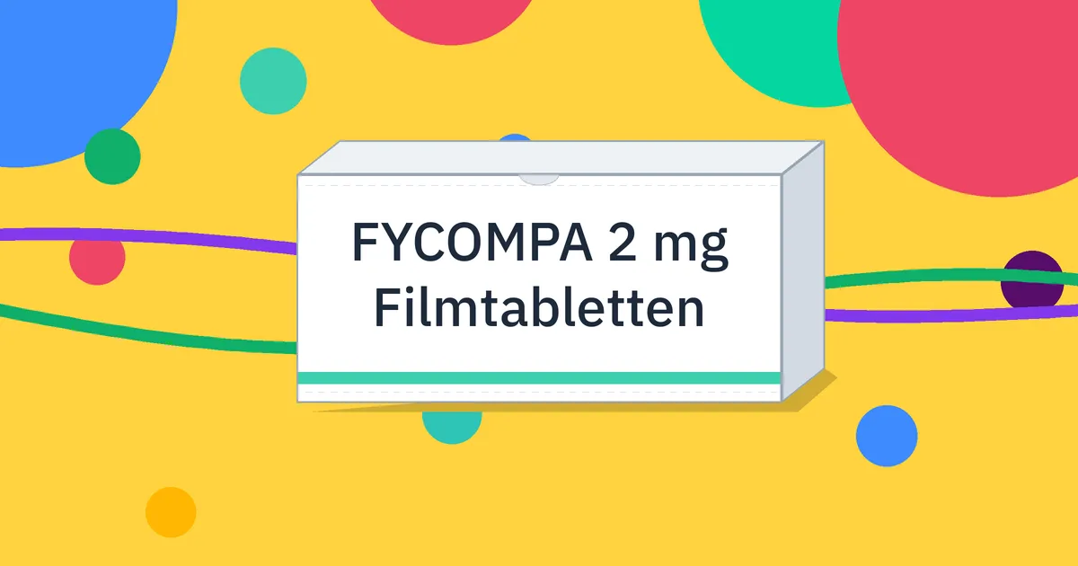 Symbolbild: Packung mit der Aufschrift FYCOMPA 2 mg Filmtabletten (PZN 10709567) – Verfügbarkeit und Bezug in Apotheken in Frankfurt am Main