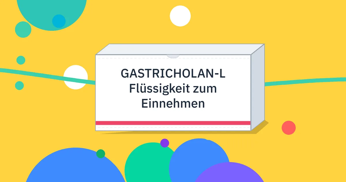 Symbolbild: Packung mit der Aufschrift GASTRICHOLAN-L Flüssigkeit zum Einnehmen (PZN 04884651) – Verfügbarkeit und Bezug in Apotheken in Frankfurt am Main