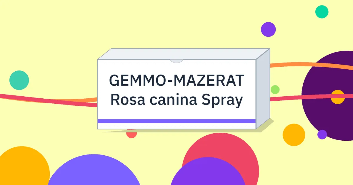 Symbolbild: Packung mit der Aufschrift GEMMO-MAZERAT Rosa canina Spray (PZN 13306232) – Verfügbarkeit und Bezug in Apotheken in Frankfurt am Main