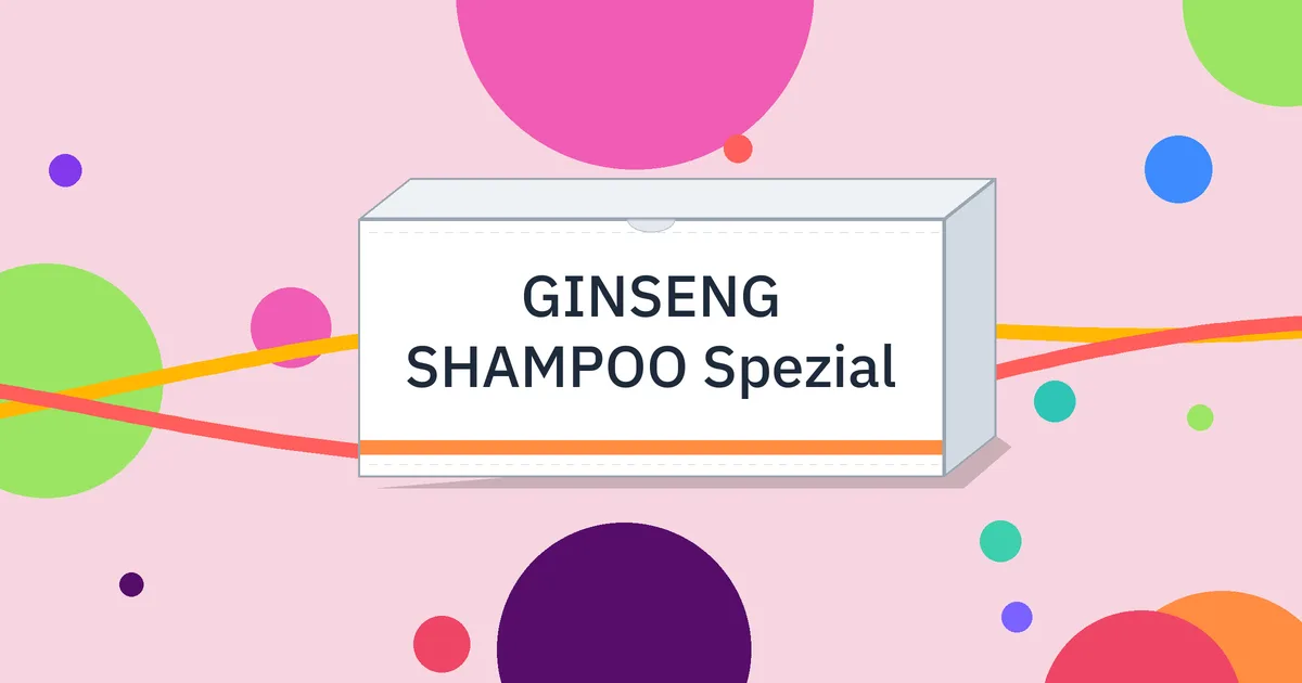 Symbolbild: Packung mit der Aufschrift GINSENG SHAMPOO Spezial (PZN 00968210) – Verfügbarkeit und Bezug in Apotheken in Frankfurt am Main