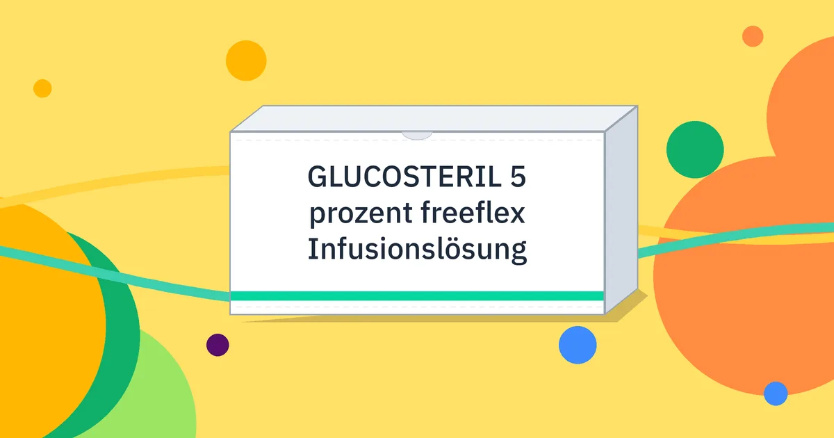 Symbolbild: Packung mit der Aufschrift GLUCOSTERIL 5 prozent freeflex Infusionslösung (PZN 00412174) – Verfügbarkeit und Bezug in Apotheken in Frankfurt am Main