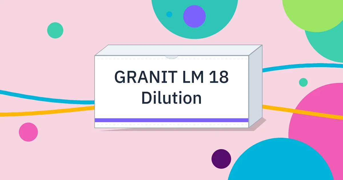 Symbolbild: Packung mit der Aufschrift GRANIT LM 18 Dilution (PZN 12881371) – Verfügbarkeit und Bezug in Apotheken in Frankfurt am Main