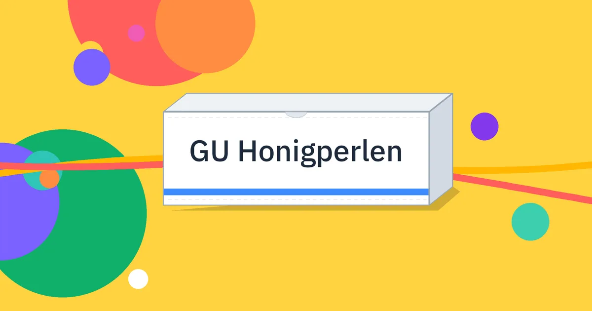 Symbolbild: Packung mit der Aufschrift GU Honigperlen (PZN 15992243) – Verfügbarkeit und Bezug in Apotheken in Frankfurt am Main