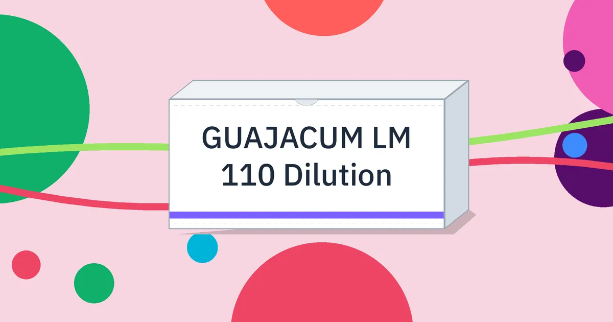 Symbolbild: Packung mit der Aufschrift GUAJACUM LM 110 Dilution (PZN 12882867) – Verfügbarkeit und Bezug in Apotheken in Frankfurt am Main