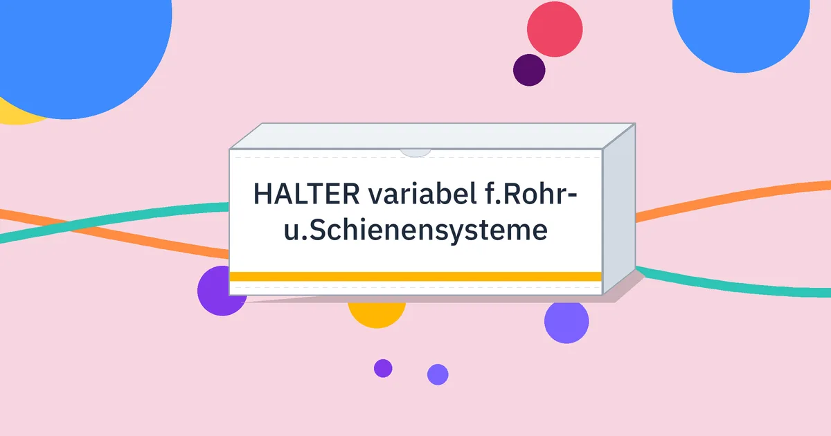 Symbolbild: Packung mit der Aufschrift HALTER variabel f.Rohr-u.Schienensysteme (PZN 08879612) – Verfügbarkeit und Bezug in Apotheken in Frankfurt am Main