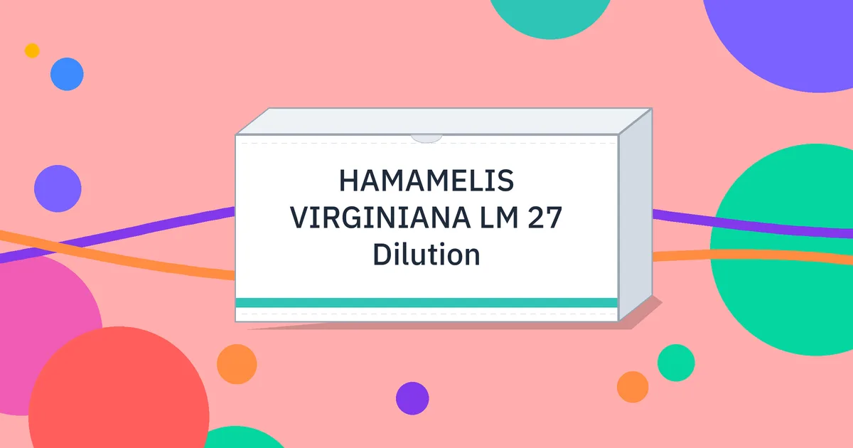 Symbolbild: Packung mit der Aufschrift HAMAMELIS VIRGINIANA LM 27 Dilution (PZN 12884553) – Verfügbarkeit und Bezug in Apotheken in Frankfurt am Main
