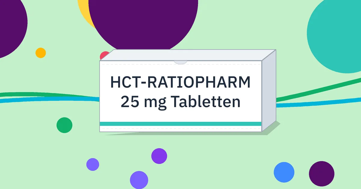 Symbolbild: Packung mit der Aufschrift HCT-RATIOPHARM 25 mg Tabletten (PZN 01550398) – Verfügbarkeit und Bezug in Apotheken in Frankfurt am Main