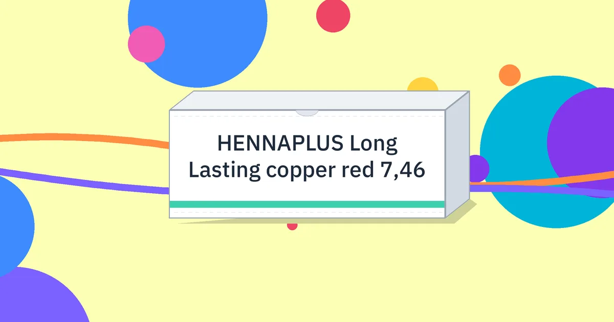 Symbolbild: Packung mit der Aufschrift HENNAPLUS Long Lasting copper red 7,46 (PZN 00099754) – Verfügbarkeit und Bezug in Apotheken in Frankfurt am Main