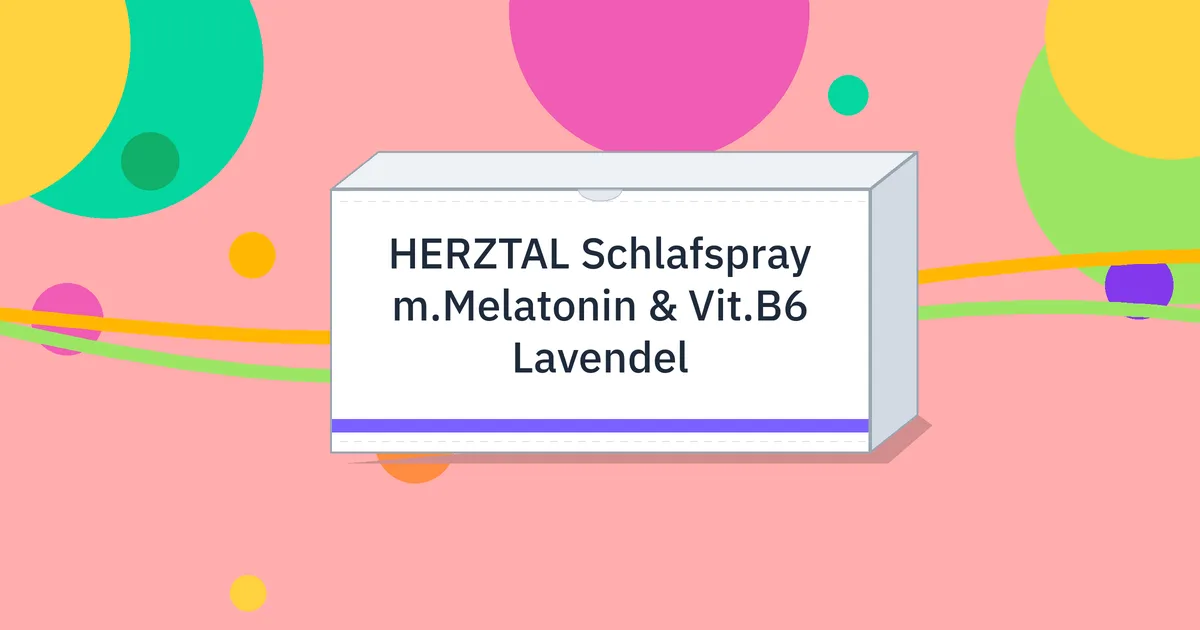 Symbolbild: Packung mit der Aufschrift HERZTAL Schlafspray m.Melatonin & Vit.B6 Lavendel (PZN 20657110) – Verfügbarkeit und Bezug in Apotheken in Frankfurt am Main