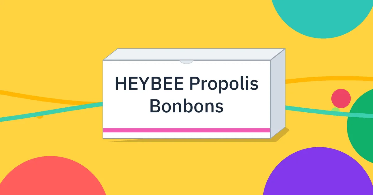 Symbolbild: Packung mit der Aufschrift HEYBEE Propolis Bonbons (PZN 20580330) – Verfügbarkeit und Bezug in Apotheken in Frankfurt am Main