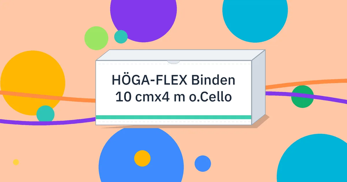Symbolbild: Packung mit der Aufschrift HÖGA-FLEX Binden 10 cmx4 m o.Cello (PZN 05372456) – Verfügbarkeit und Bezug in Apotheken in Frankfurt am Main