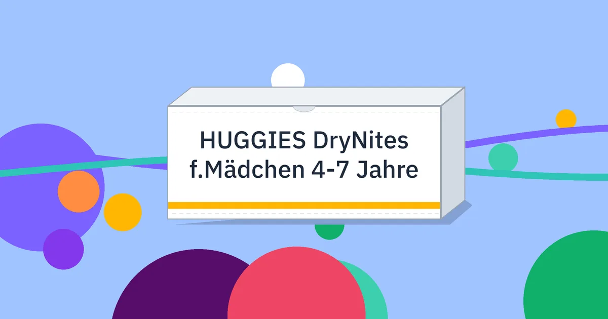 Symbolbild: Packung mit der Aufschrift HUGGIES DryNites f.Mädchen 4-7 Jahre (PZN 01248647) – Verfügbarkeit und Bezug in Apotheken in Frankfurt am Main