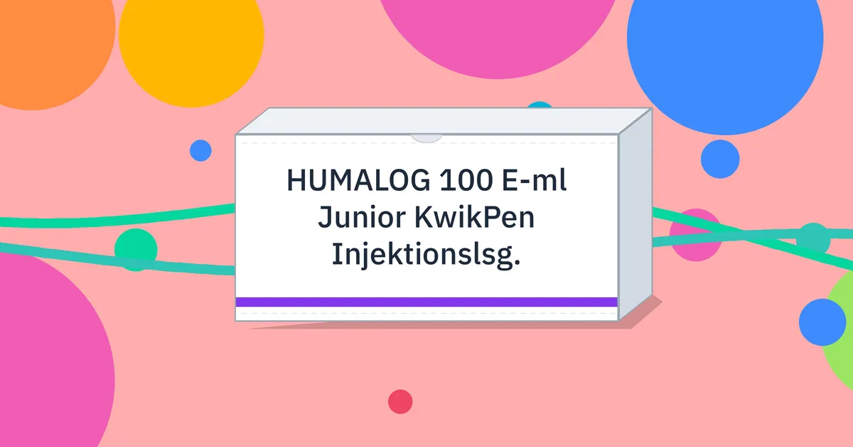 Symbolbild: Packung mit der Aufschrift HUMALOG 100 E-ml Junior KwikPen Injektionslsg. (PZN 13360355) – Verfügbarkeit und Bezug in Apotheken in Frankfurt am Main