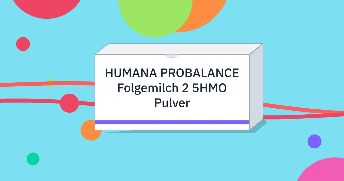 Symbolbild: Packung mit der Aufschrift HUMANA PROBALANCE Folgemilch 2 5HMO Pulver (PZN 19626392) – Verfügbarkeit und Bezug in Apotheken in Frankfurt am Main