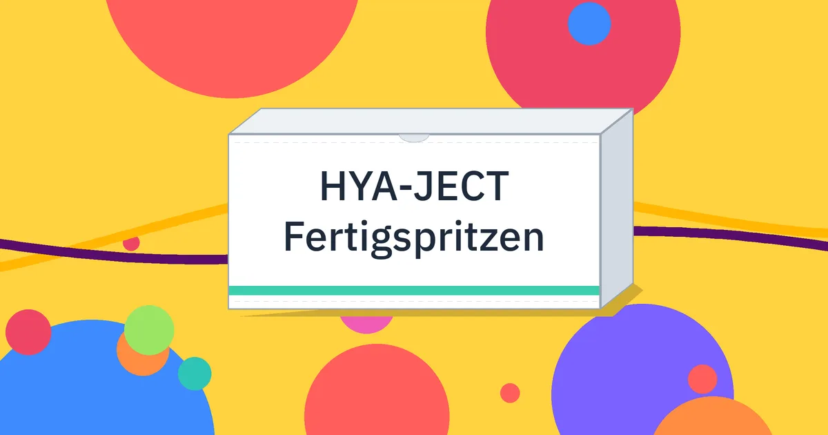Symbolbild: Packung mit der Aufschrift HYA-JECT Fertigspritzen (PZN 08770683) – Verfügbarkeit und Bezug in Apotheken in Frankfurt am Main