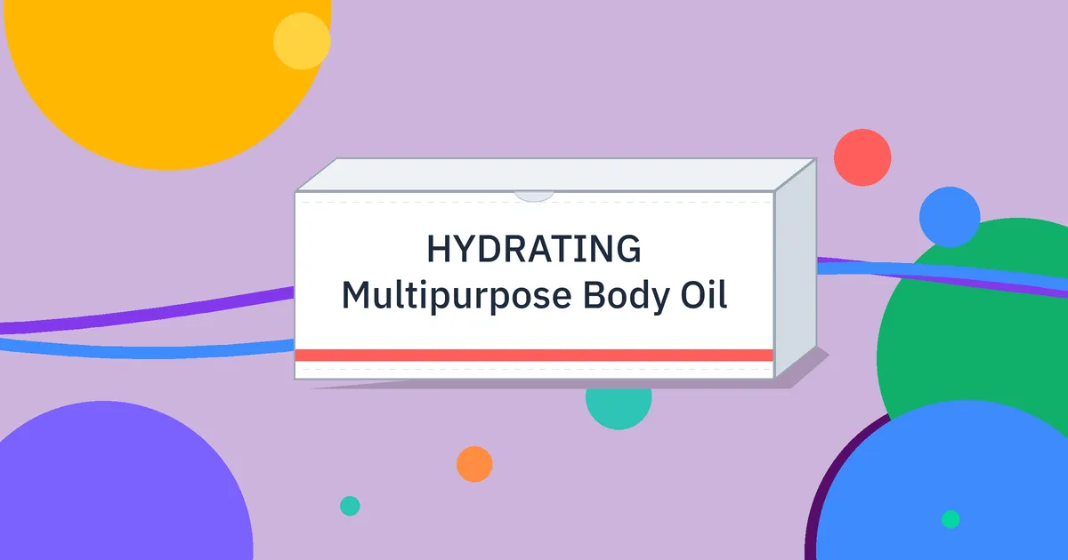 Symbolbild: Packung mit der Aufschrift HYDRATING Multipurpose Body Oil (PZN 18036458) – Verfügbarkeit und Bezug in Apotheken in Frankfurt am Main