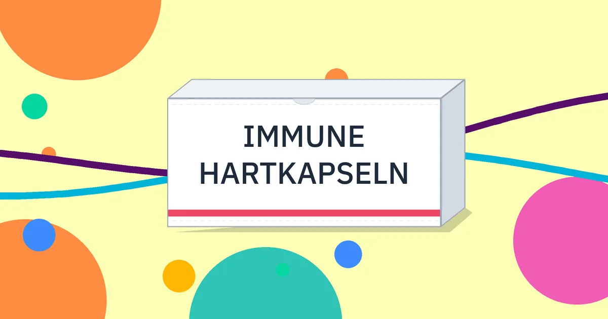 Symbolbild: Packung mit der Aufschrift IMMUNE HARTKAPSELN (PZN 20062003) – Verfügbarkeit und Bezug in Apotheken in Frankfurt am Main