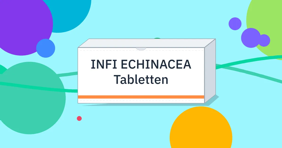 Symbolbild: Packung mit der Aufschrift INFI ECHINACEA Tabletten (PZN 05519505) – Verfügbarkeit und Bezug in Apotheken in Frankfurt am Main