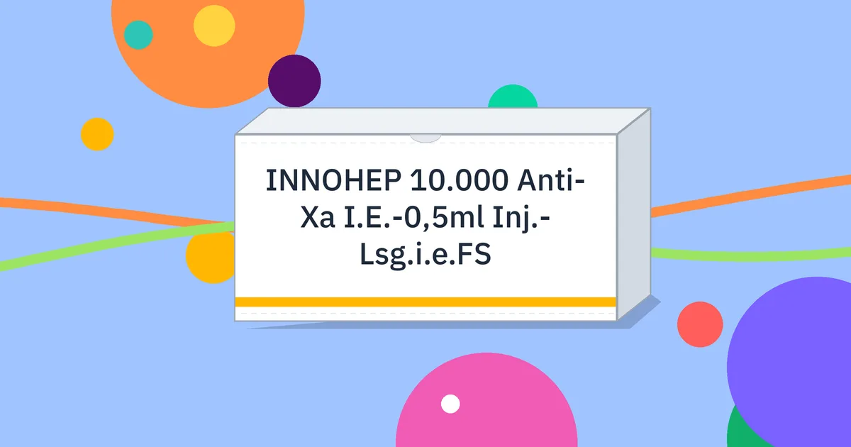 Symbolbild: Packung mit der Aufschrift INNOHEP 10.000 Anti-Xa I.E.-0,5ml Inj.-Lsg.i.e.FS (PZN 16752222) – Verfügbarkeit und Bezug in Apotheken in Frankfurt am Main