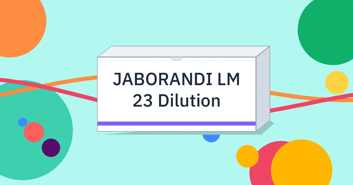 Symbolbild: Packung mit der Aufschrift JABORANDI LM 23 Dilution (PZN 12915377) – Verfügbarkeit und Bezug in Apotheken in Frankfurt am Main