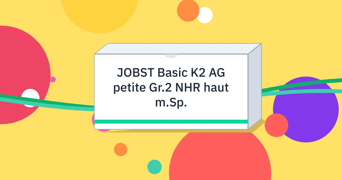 Symbolbild: Packung mit der Aufschrift JOBST Basic K2 AG petite Gr.2 NHR haut m.Sp. (PZN 13060133) – Verfügbarkeit und Bezug in Apotheken in Frankfurt am Main