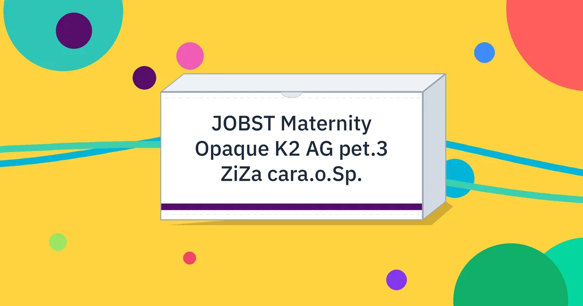 Symbolbild: Packung mit der Aufschrift JOBST Maternity Opaque K2 AG pet.3 ZiZa cara.o.Sp. (PZN 15851353) – Verfügbarkeit und Bezug in Apotheken in Frankfurt am Main