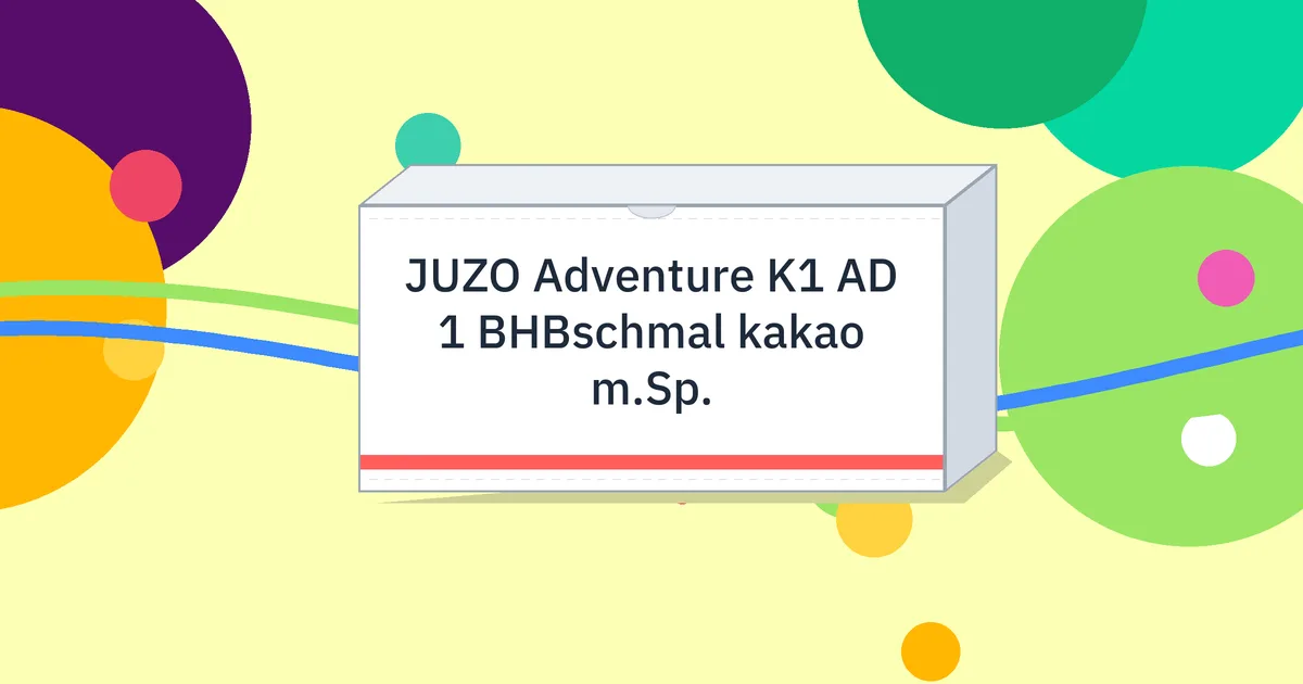 Symbolbild: Packung mit der Aufschrift JUZO Adventure K1 AD 1 BHBschmal kakao m.Sp. (PZN 15495929) – Verfügbarkeit und Bezug in Apotheken in Frankfurt am Main